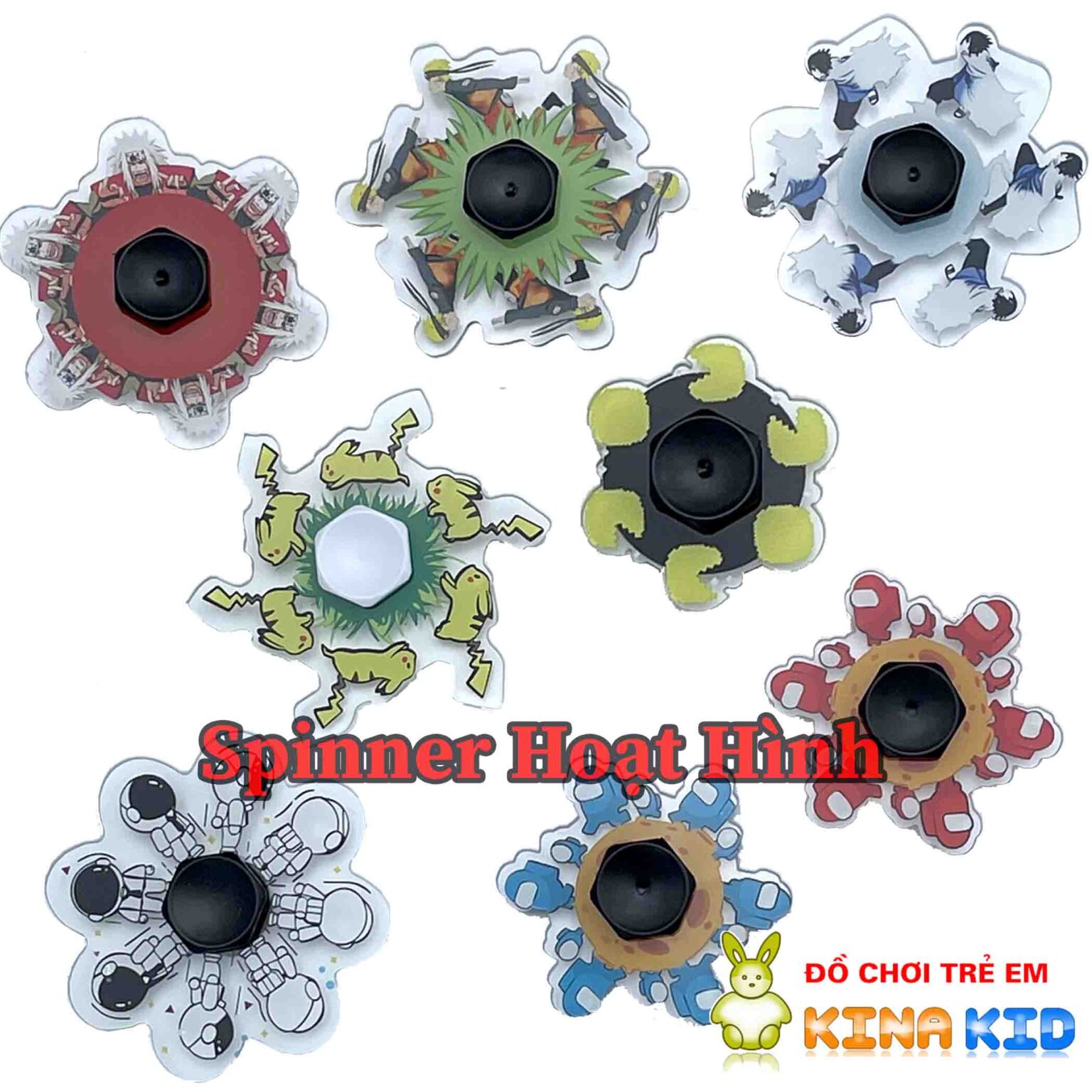 Con Quay Đồ Chơi Fidget Spinner Hoạt Hình Nhân Vật Naruto, Sasuke ...